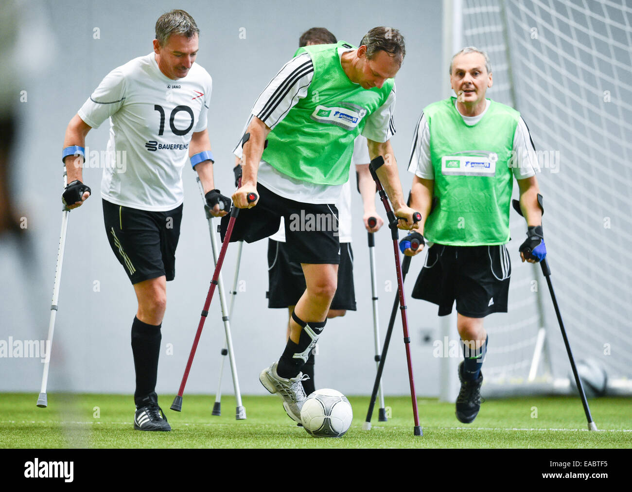 Hoffenheim, Germany. 08th Nov, 2014. Footballer players with amputated ...