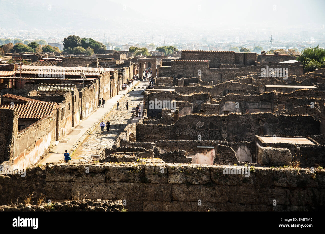 Roman archaeological ruins of the lost city of Pompeii Italy Stock ...