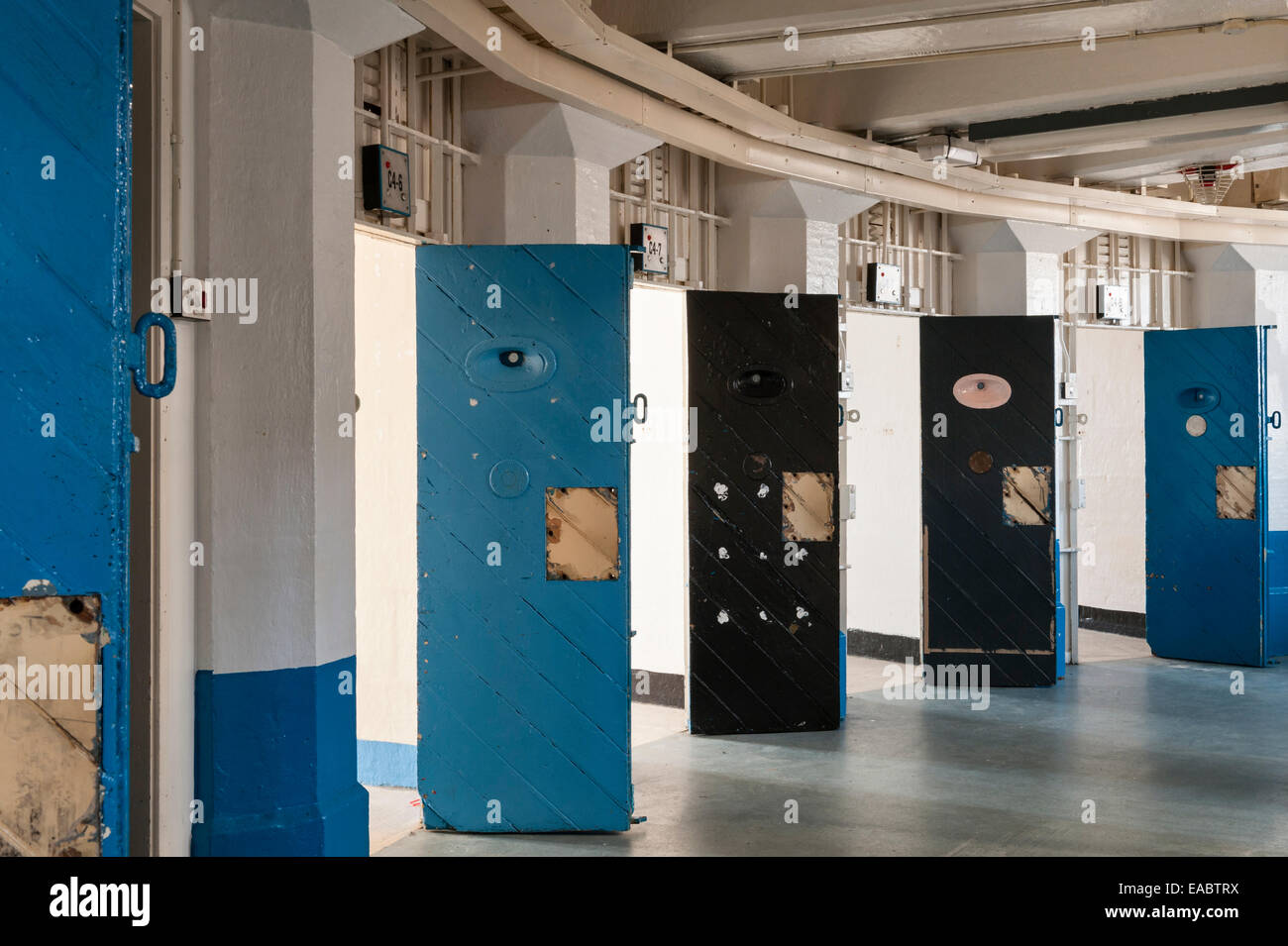 Inside HMP Lancaster Castle, Lancashire, UK. Prison cells in the old ...