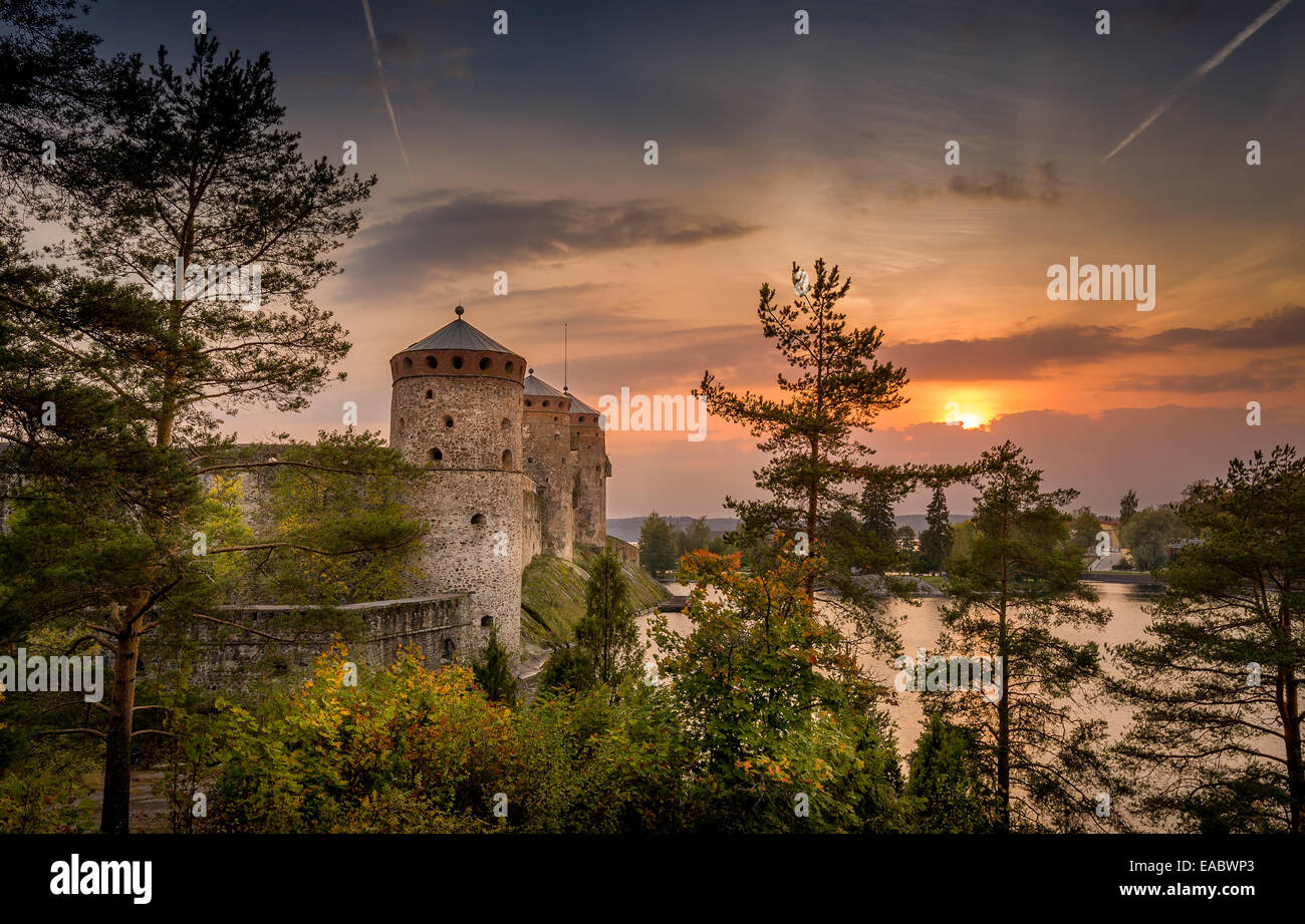 Fortress towers at sunset Stock Photo - Alamy