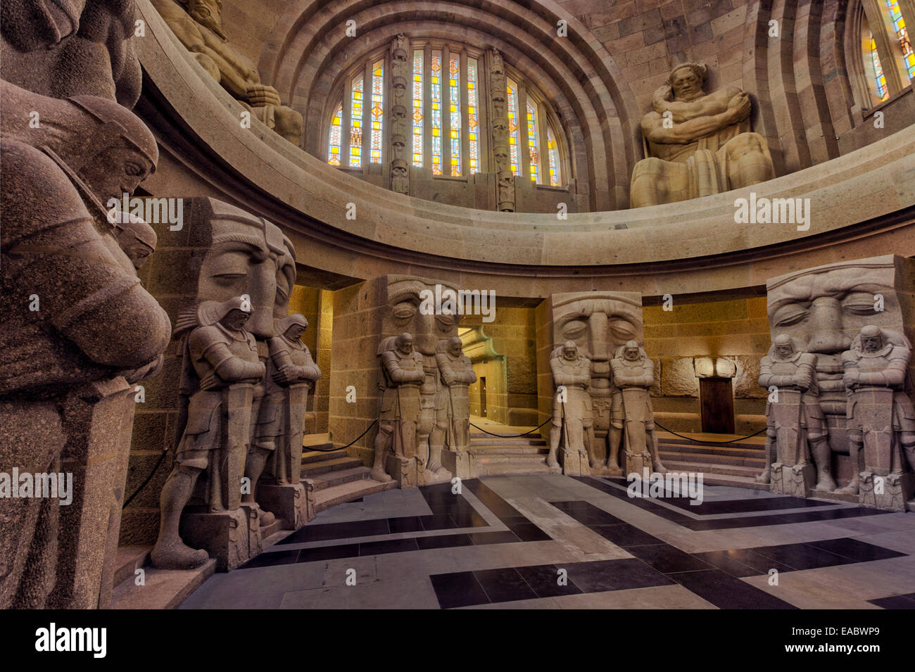 Germany Saxony Leipzig hall of Monument to the Battle of the Nations ...
