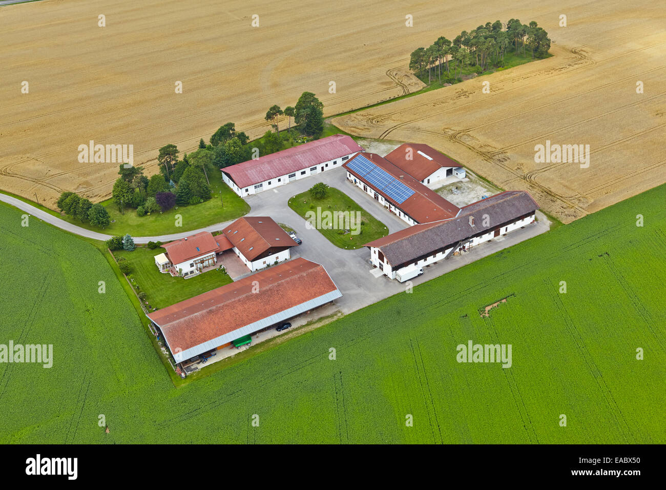 Germany, Bavaria, aerial view of farm building Stock Photo - Alamy