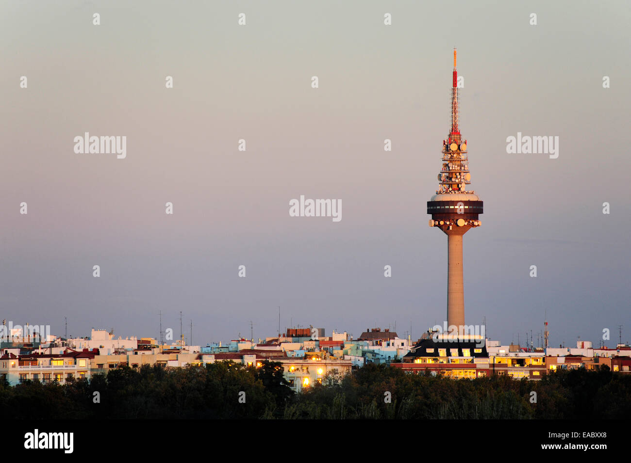 Spain Madrid city center Torre Espana television tower Stock Photo - Alamy
