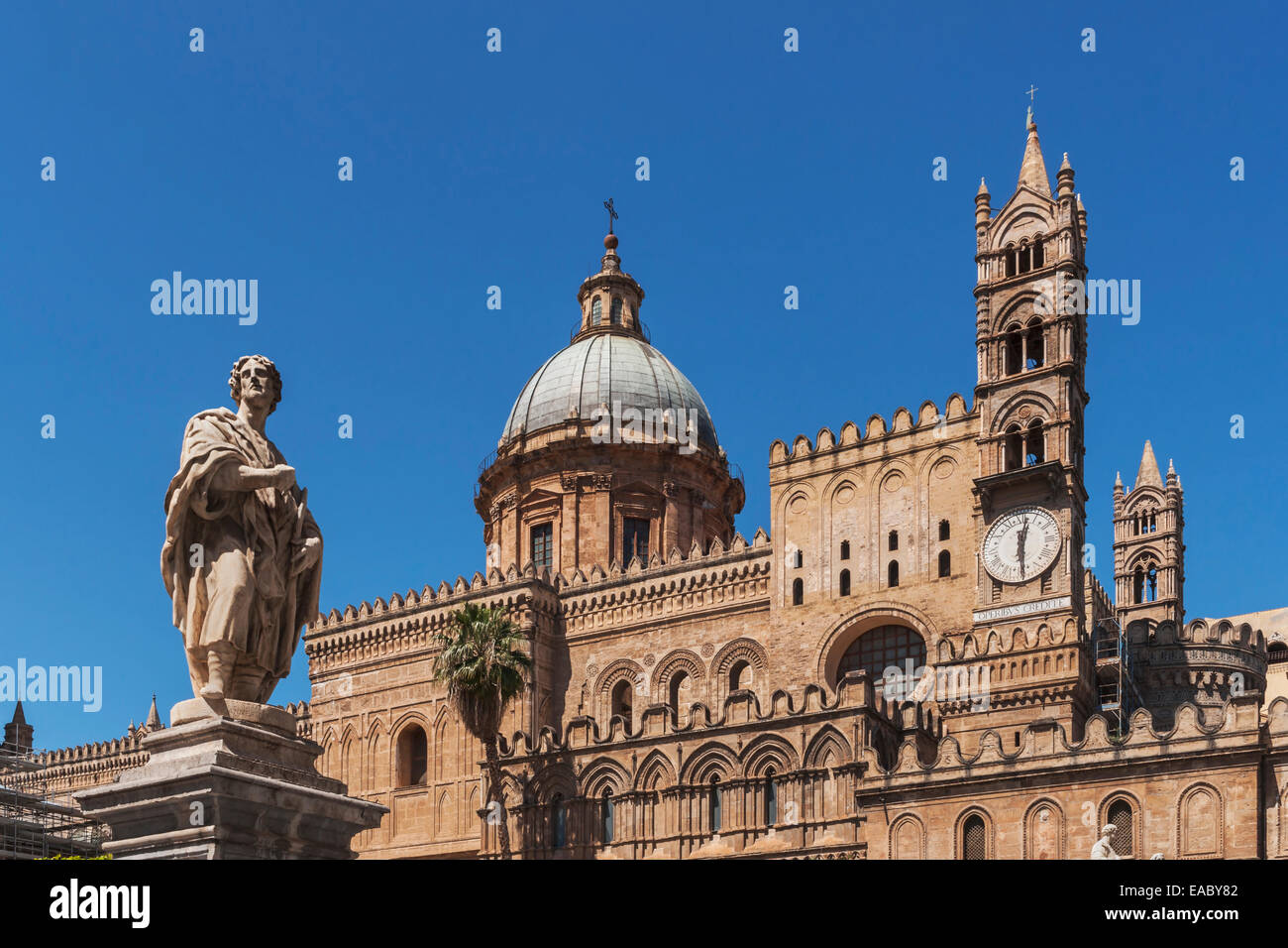 Palermo Cathedral was built in 1185 in the Norman-Arab style and was ...
