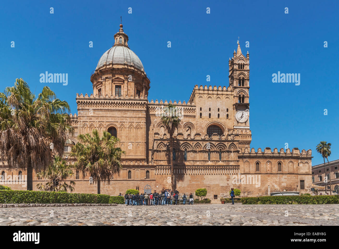 Palermo Cathedral was built in 1185 in the Norman-Arab style and was ...