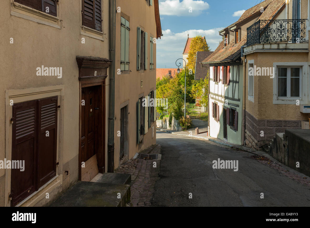 Afternoon in the village of Ferrette, Alsace, France Stock Photo - Alamy