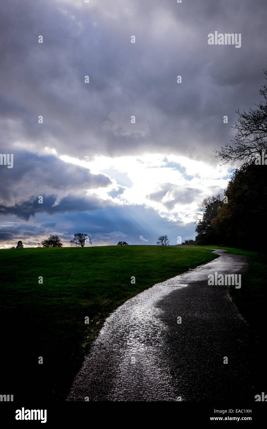 Dark pathways hi-res stock photography and images - Alamy