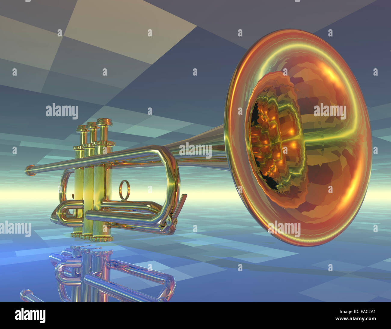 digital visualization of a trumpet Stock Photo - Alamy