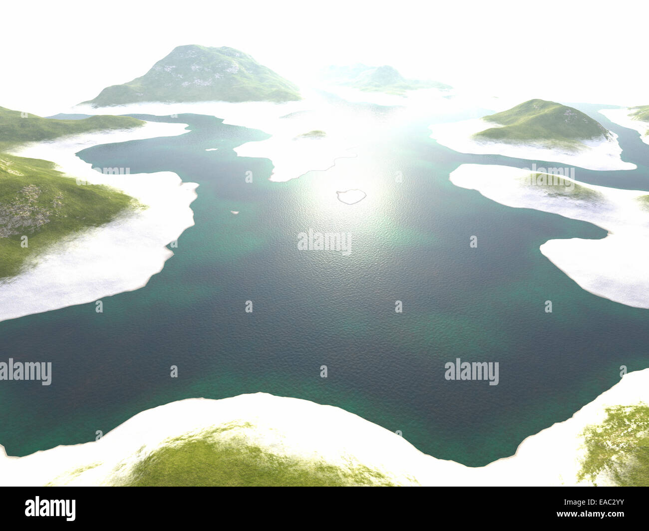 digital visualization of a landscape Stock Photo - Alamy