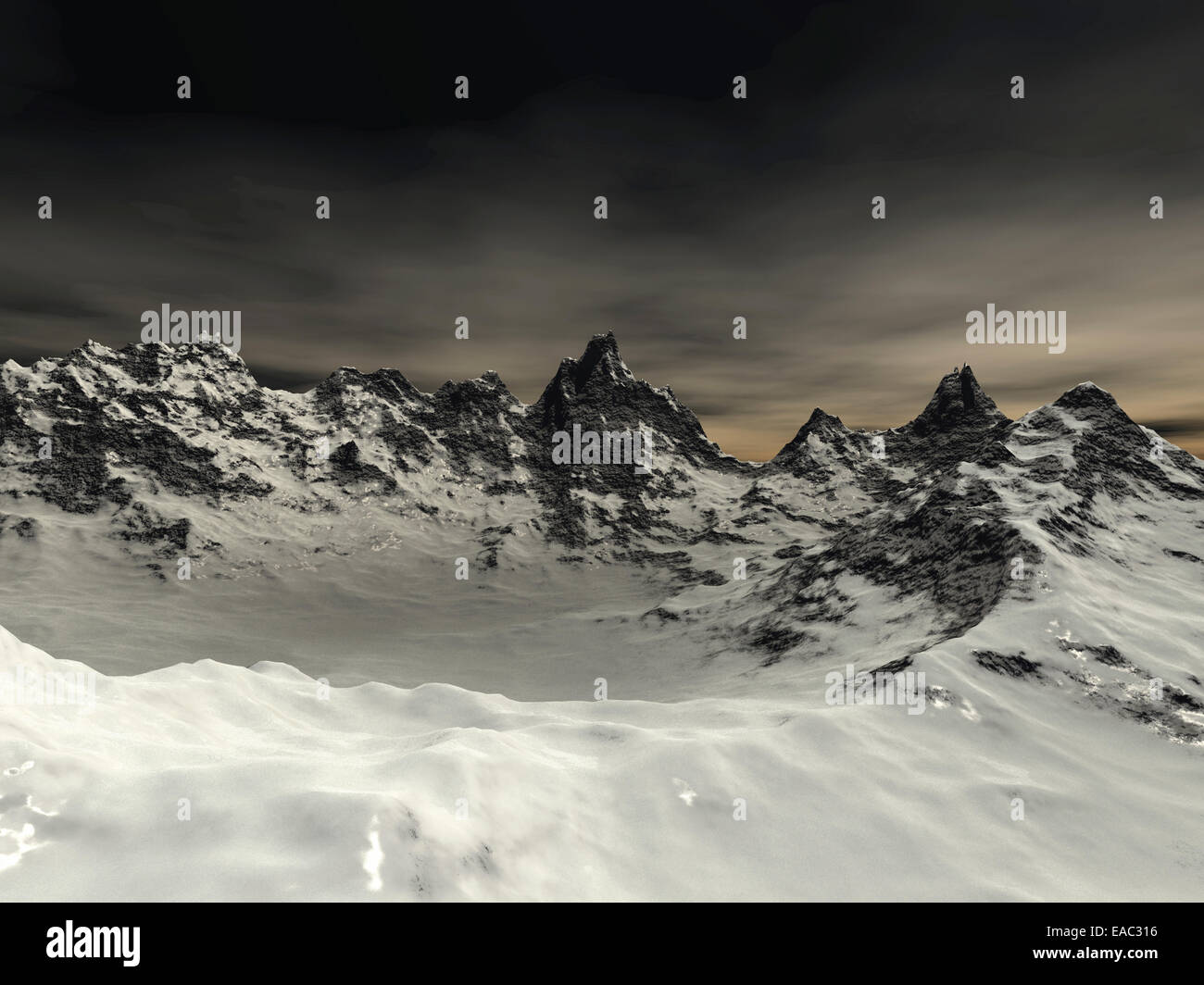 digital visualization of a mountain Stock Photo - Alamy
