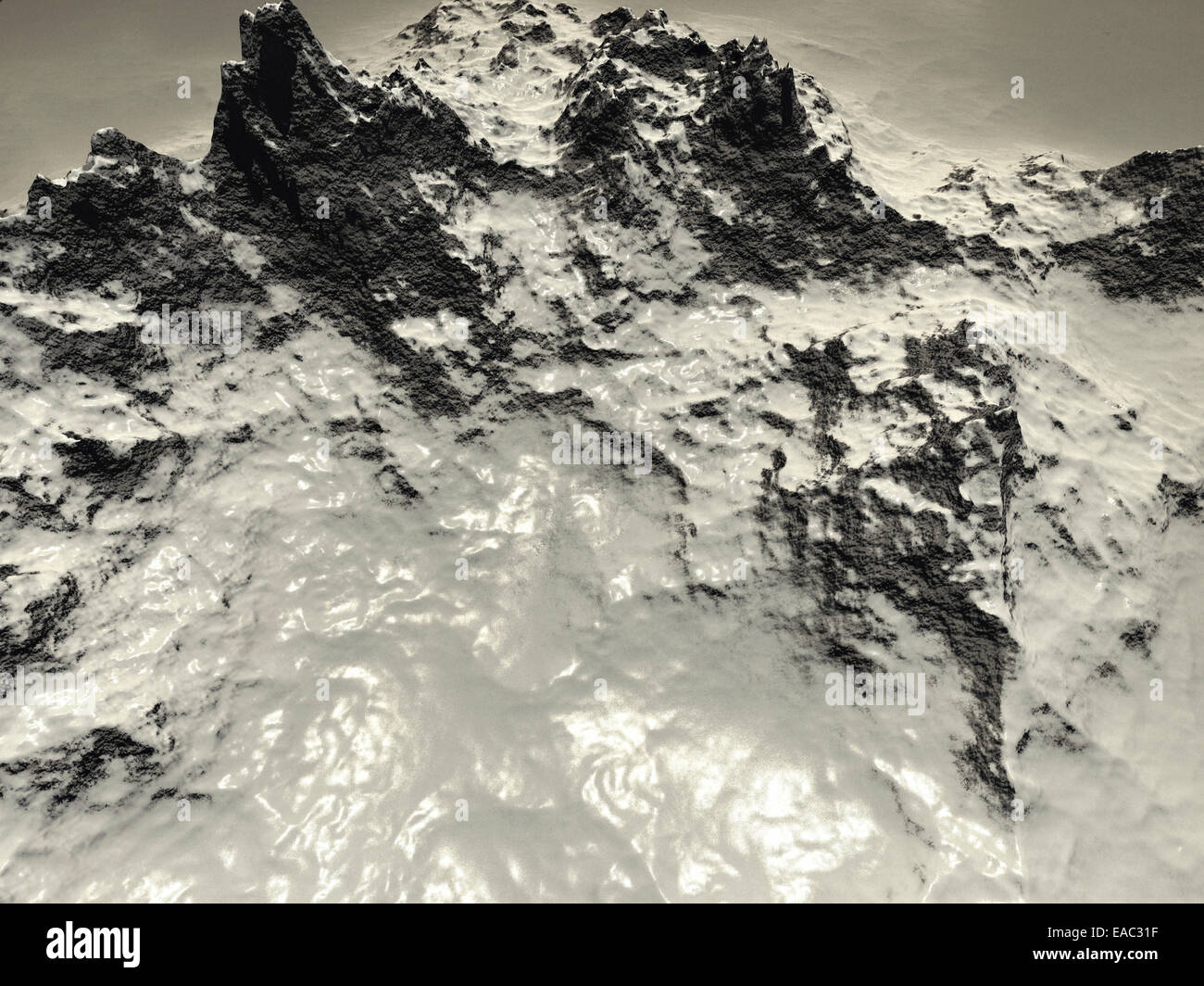 digital visualization of a mountain Stock Photo - Alamy