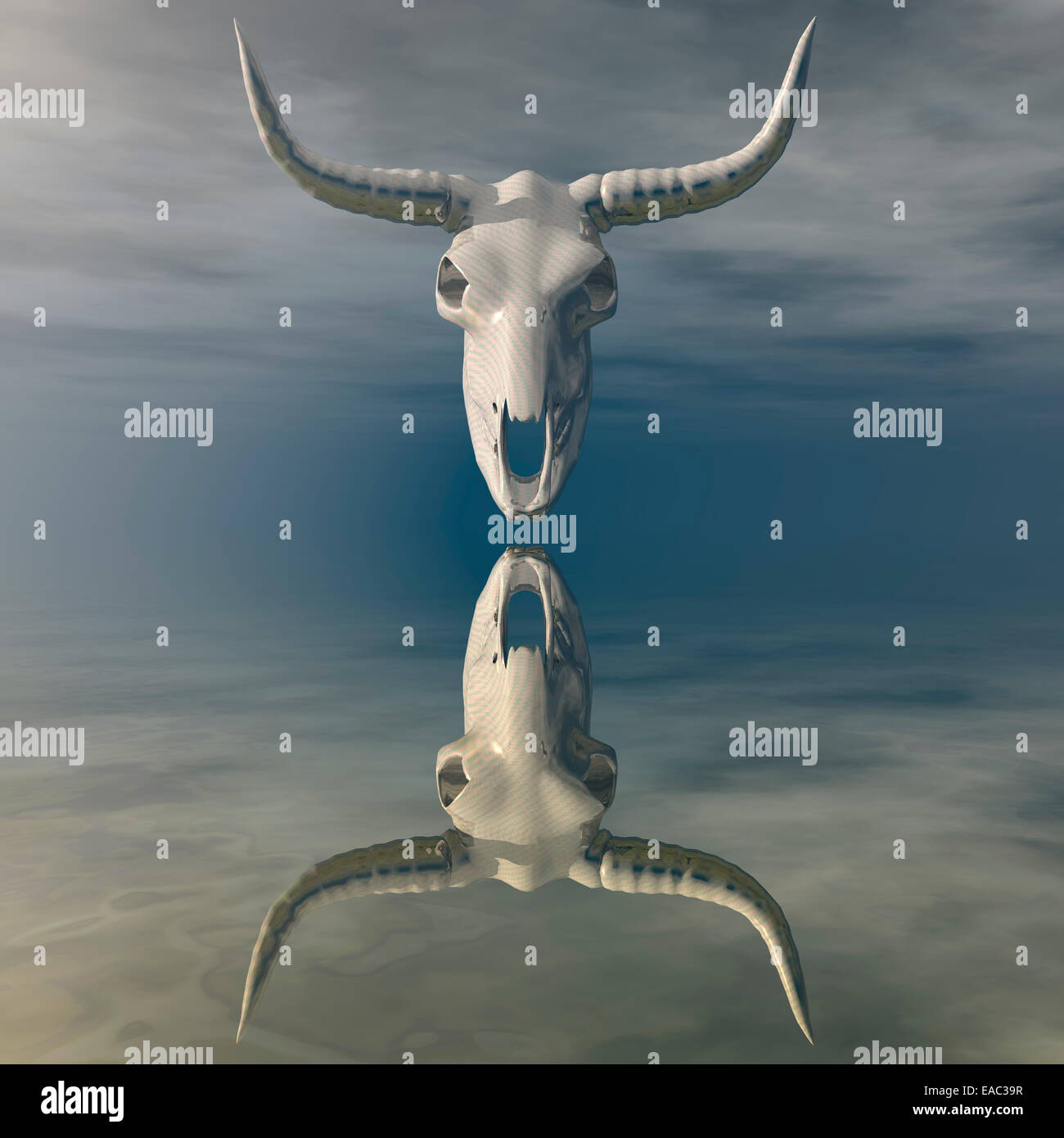 digital visualization of a skull Stock Photo - Alamy