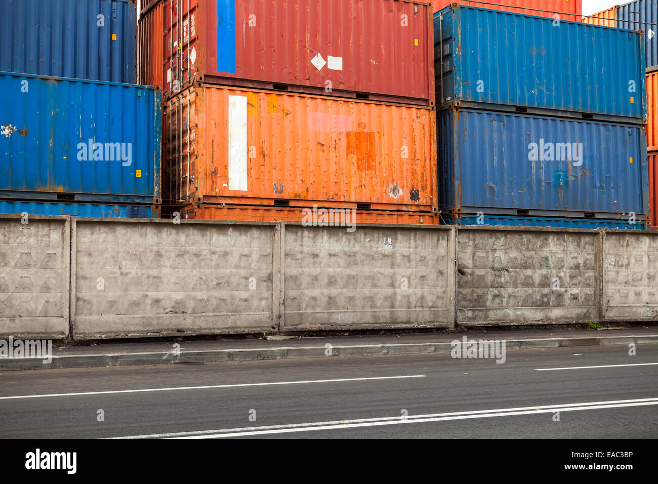 Cargo Containers Behind Fence High Resolution Stock Photography and ...