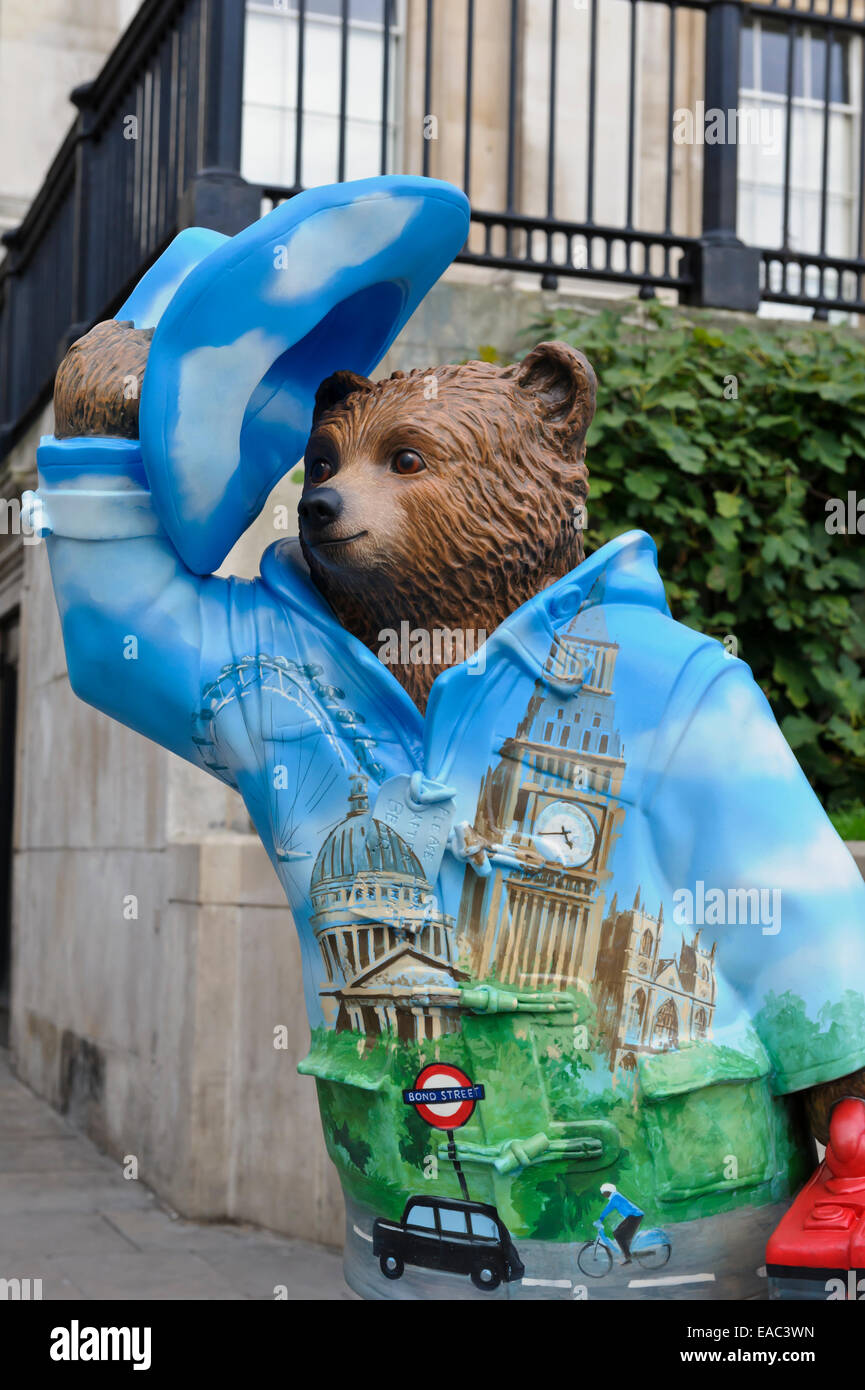 A street model of Michael Bond's fictional book character Paddington ...