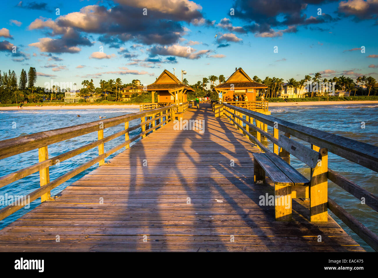 Evening light on the fishing pier in Naples, Florida Stock Photo - Alamy