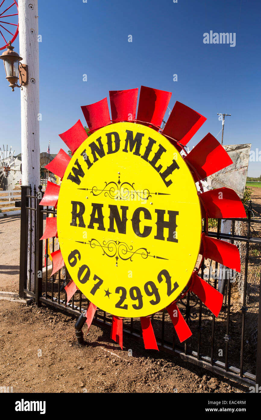 A collection of old windpump blades at windmill ranch in the Central ...