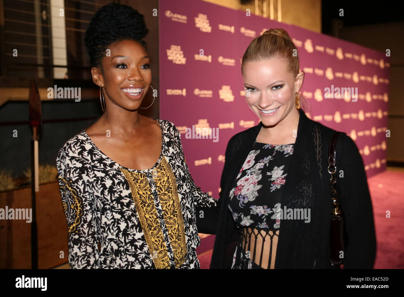 Brandy Norwood and Caitlin O'Connor at the 'Lexus Verses and Flow' event held at Siren Studios ...