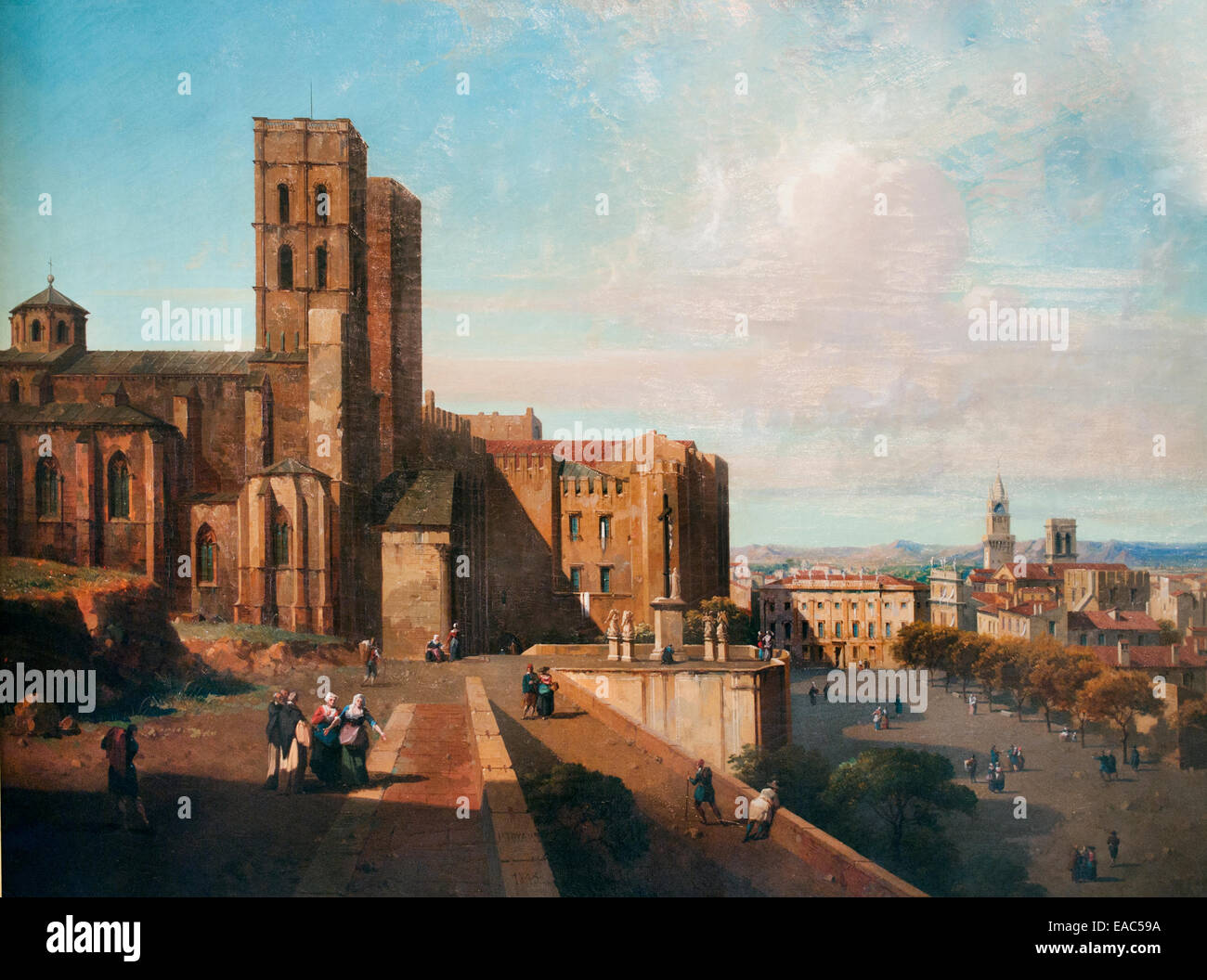 Old Palais du Papes Avignon ( Palace of the Popes ) 1845 Jules Romain ...