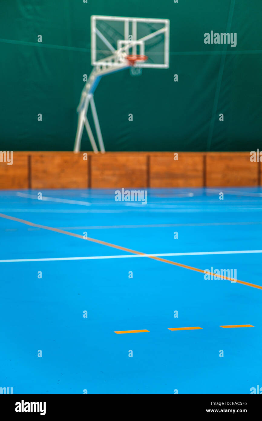 Basketball indoor playcourt Stock Photo - Alamy