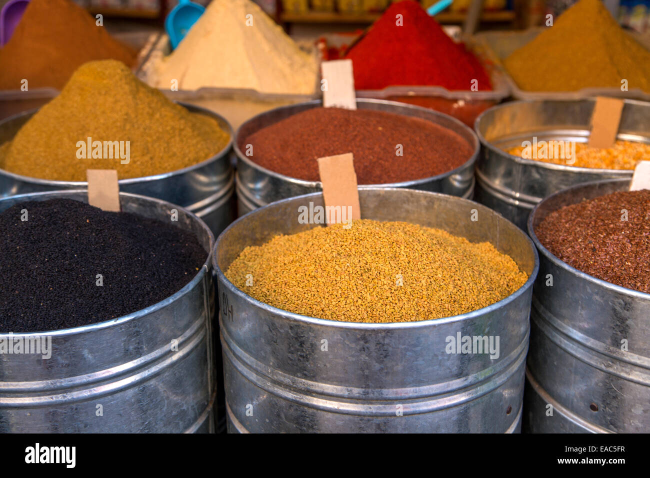 Grains on the market in Marrakech, Morocco Stock Photo - Alamy