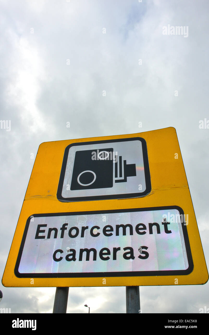 Enforcement camera sign Stock Photo - Alamy