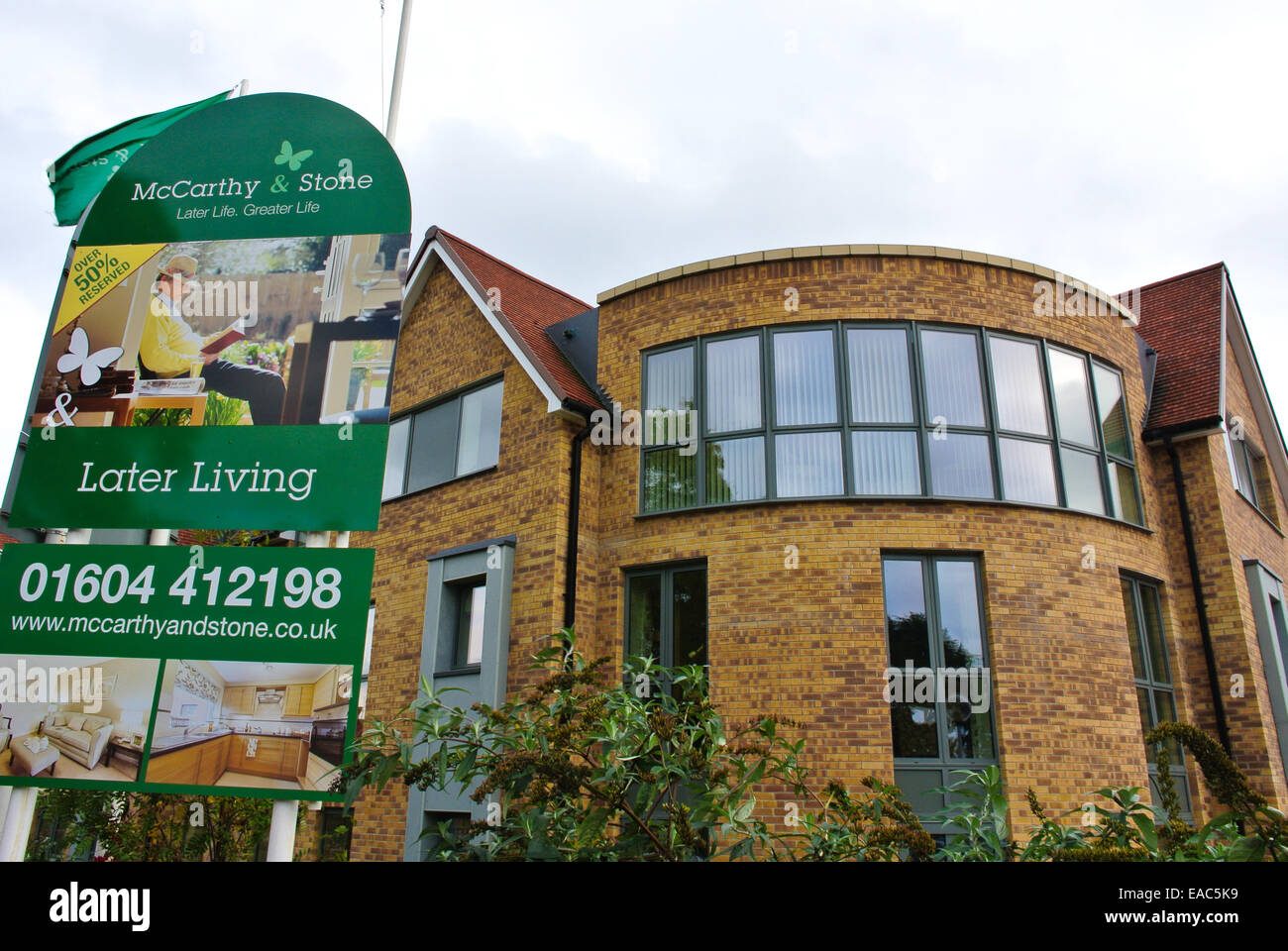 McCarthy Stone retirement properties sign Stock Photo - Alamy