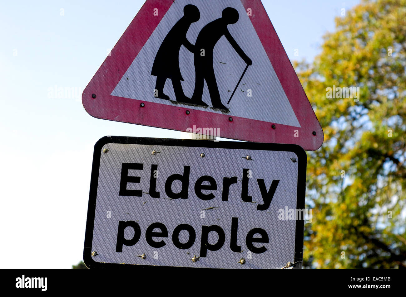 Elderly people sign Stock Photo - Alamy