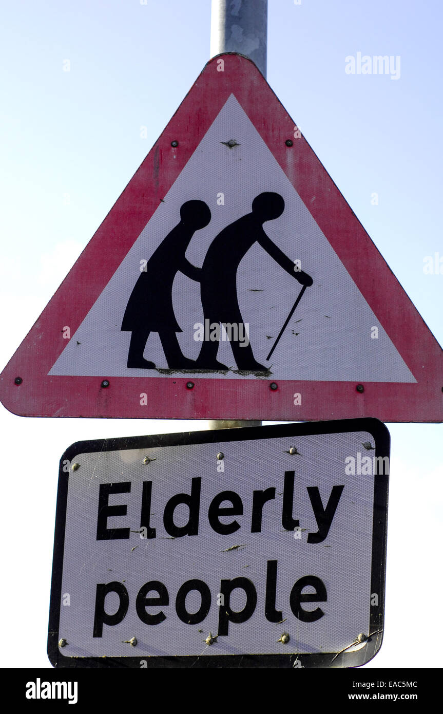 Elderly people sign Stock Photo - Alamy