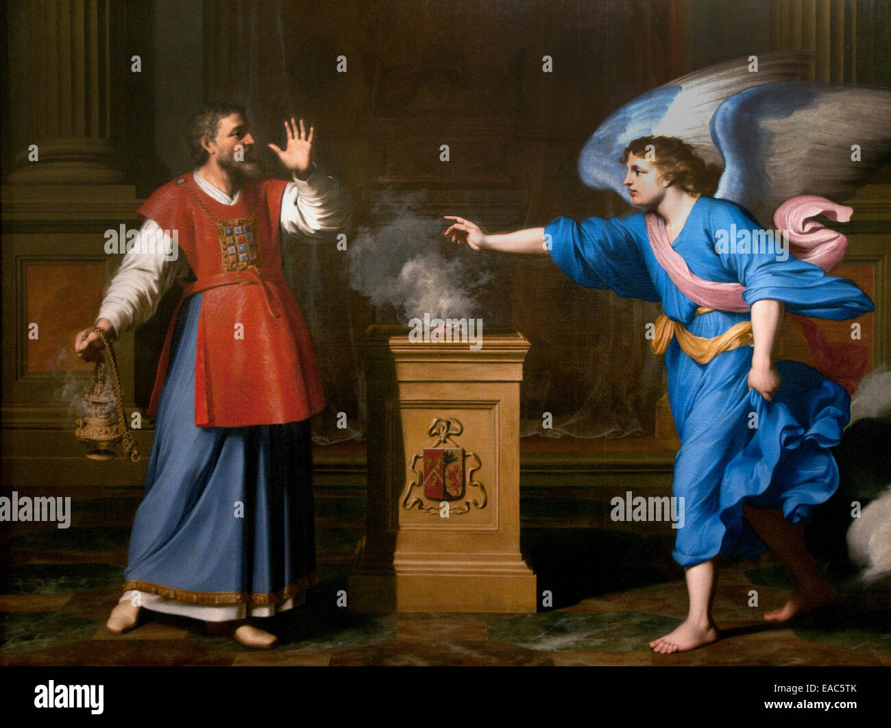 The Archangel Gabriel appearing to St Zacharias 1663 Reynaud Levieux ...
