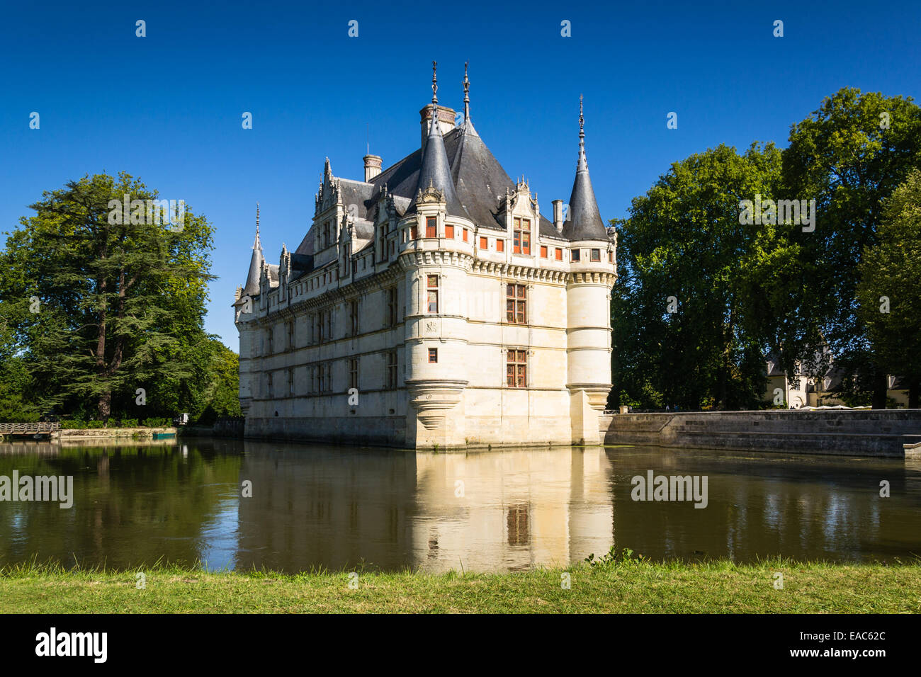 Castle of Azay Le Rideau - France Stock Photo - Alamy