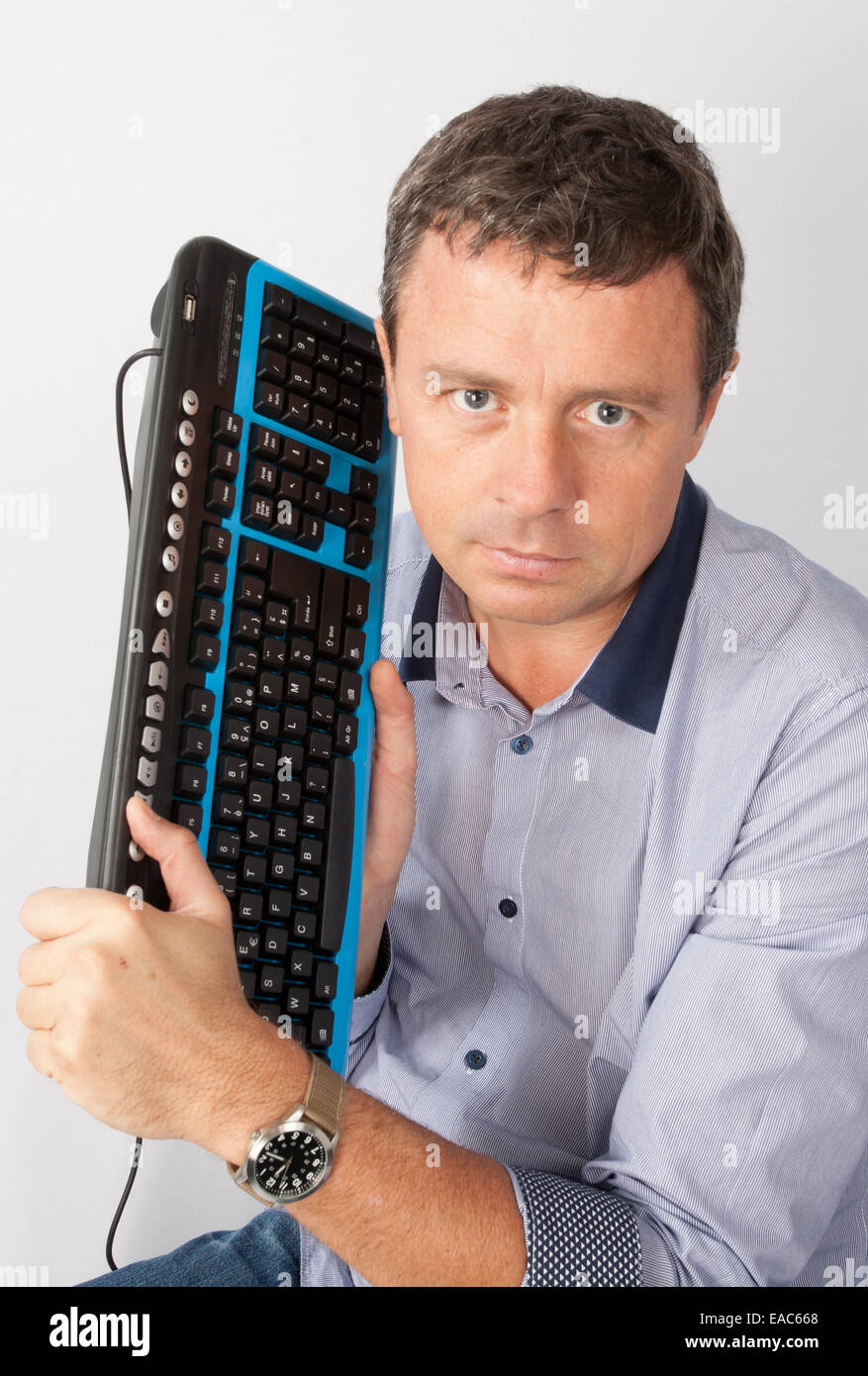 Large hands keyboard hi-res stock photography and images - Alamy