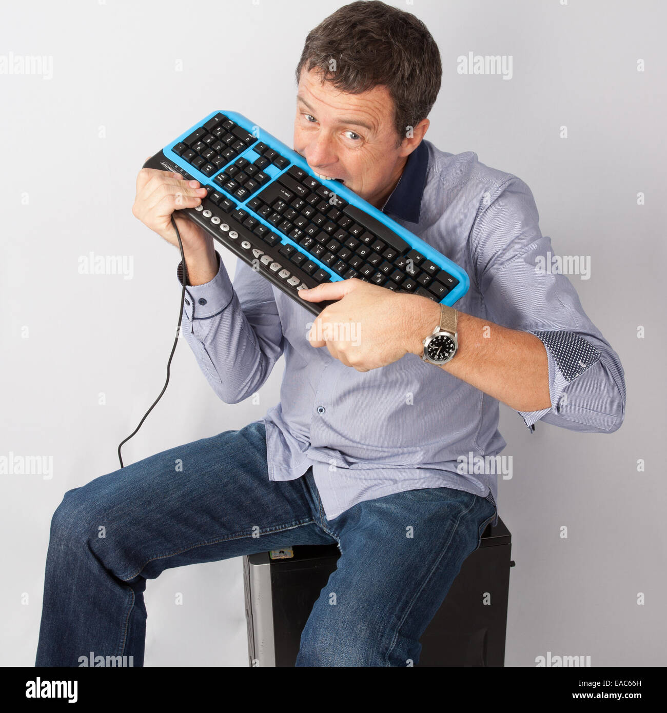 Man bite neck hi-res stock photography and images - Alamy