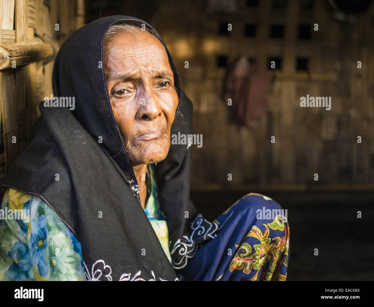 Sittwe, Rakhine, Myanmar. 5th Nov, 2014. MOREYAM, 65, a Rohingya Muslim ...