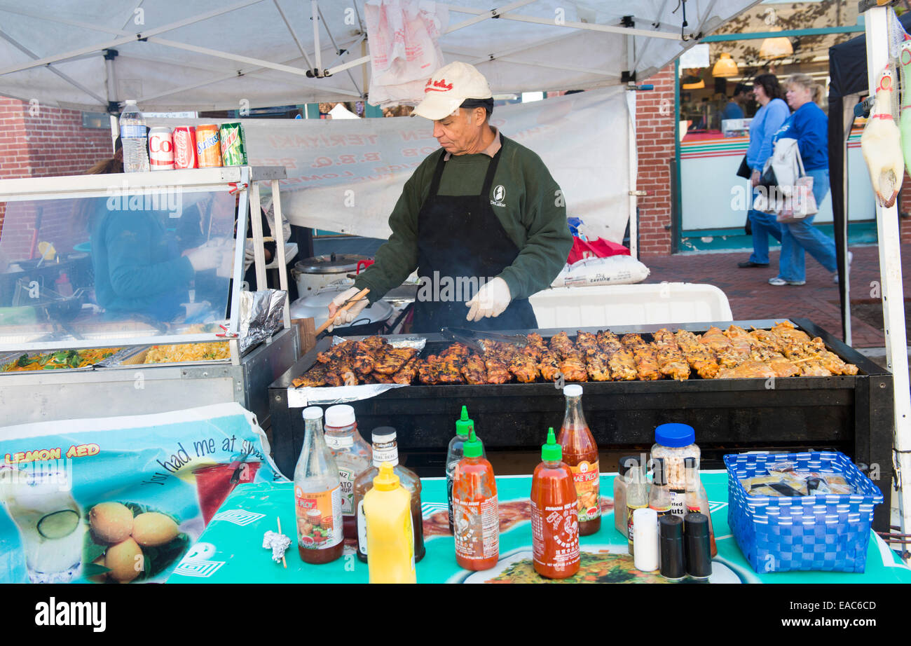 A fast food vendor at the Fells Point Fun Festival, Baltimore Maryland ...