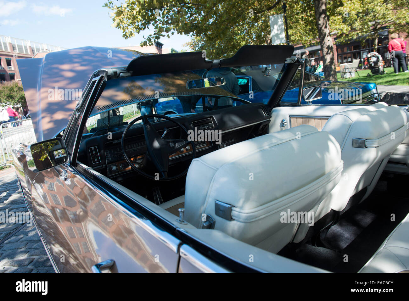Interior of a classic car at the Fells Point Fun Fesitval, Baltimore ...