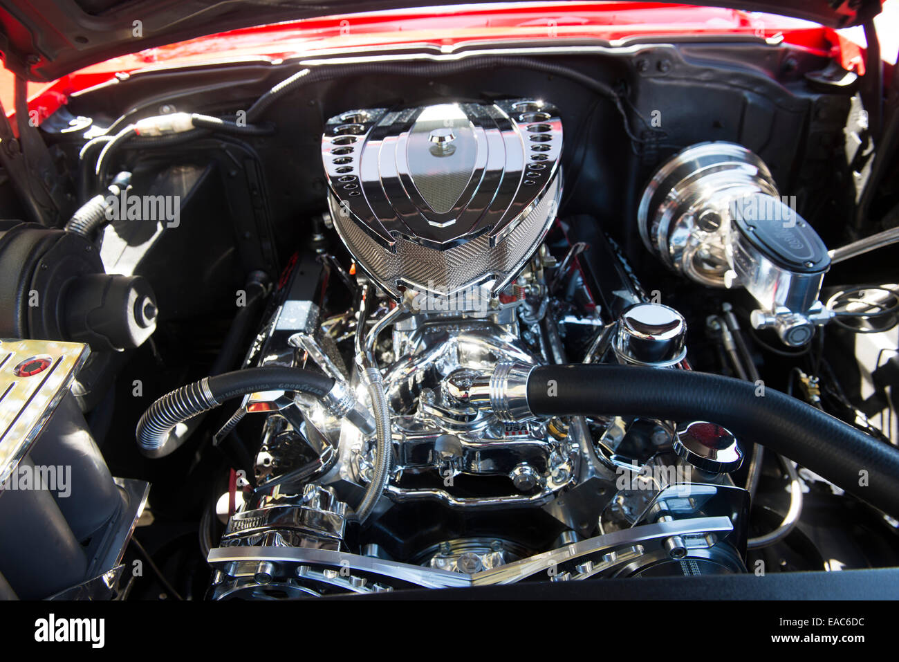 Under the hood of a classic car at the Fells Point Fun Festival ...