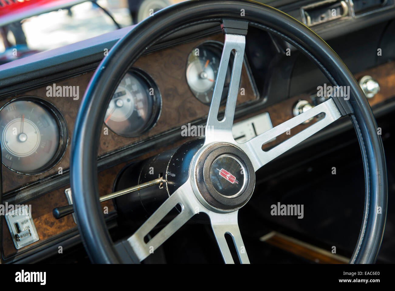 Inside a classic car at the Fells Point Fun Festival, Baltimore ...