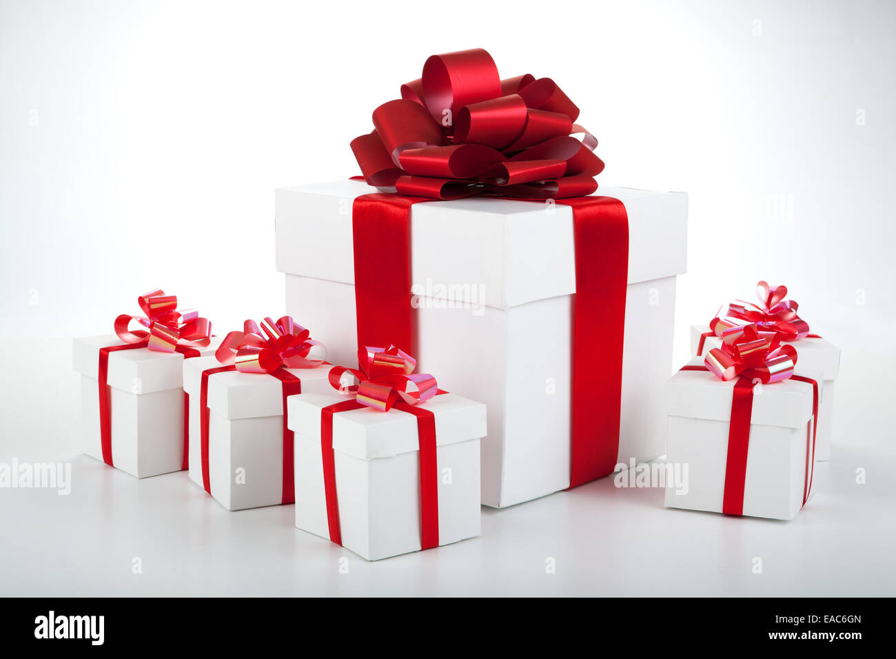 White background gift boxes hi-res stock photography and images - Alamy