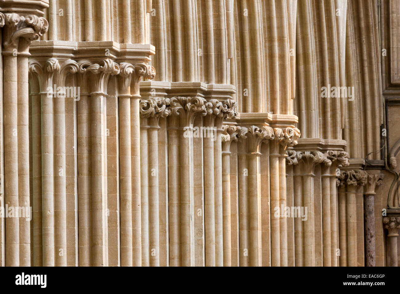 Arches and columns in Wells Cathedral, Somerset Stock Photo - Alamy