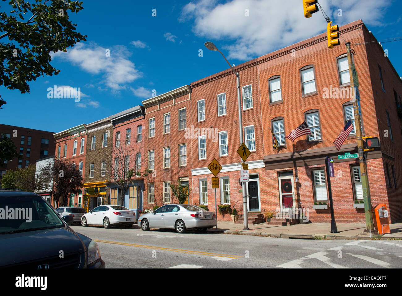 Alice Anna Street in Fells Point, Baltimore Maryland USA Stock Photo ...