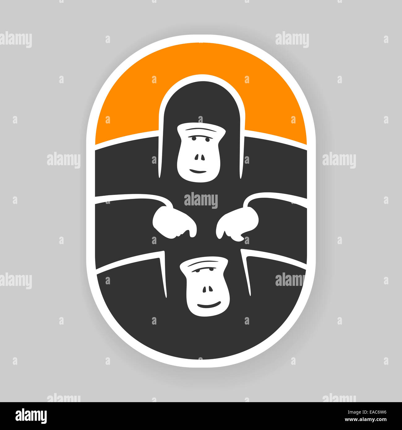 Symbol primate gorilla Stock Photo - Alamy