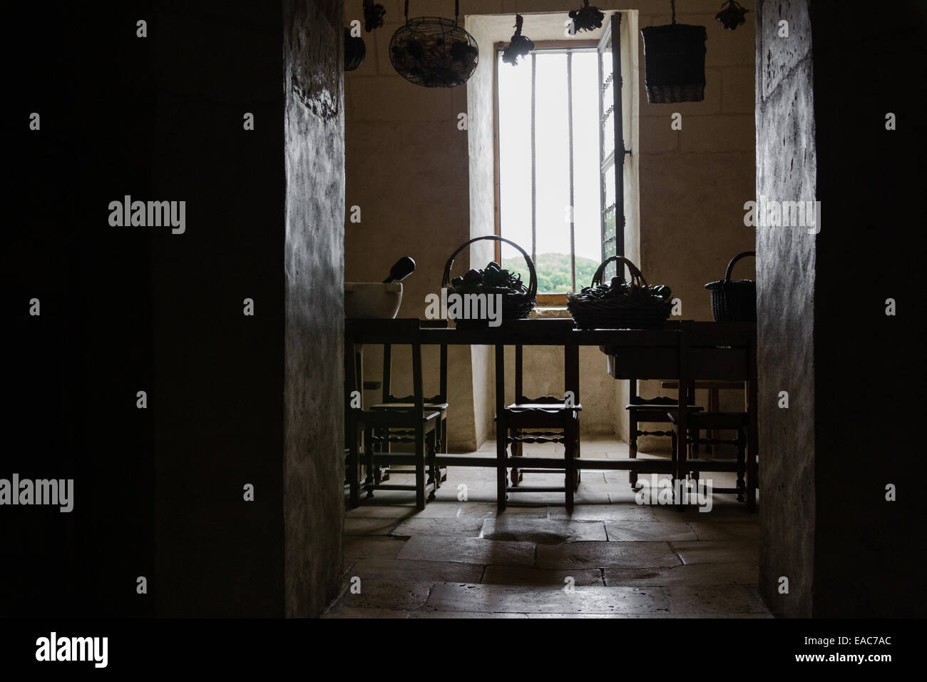 Kitchen in the castle Stock Photo - Alamy