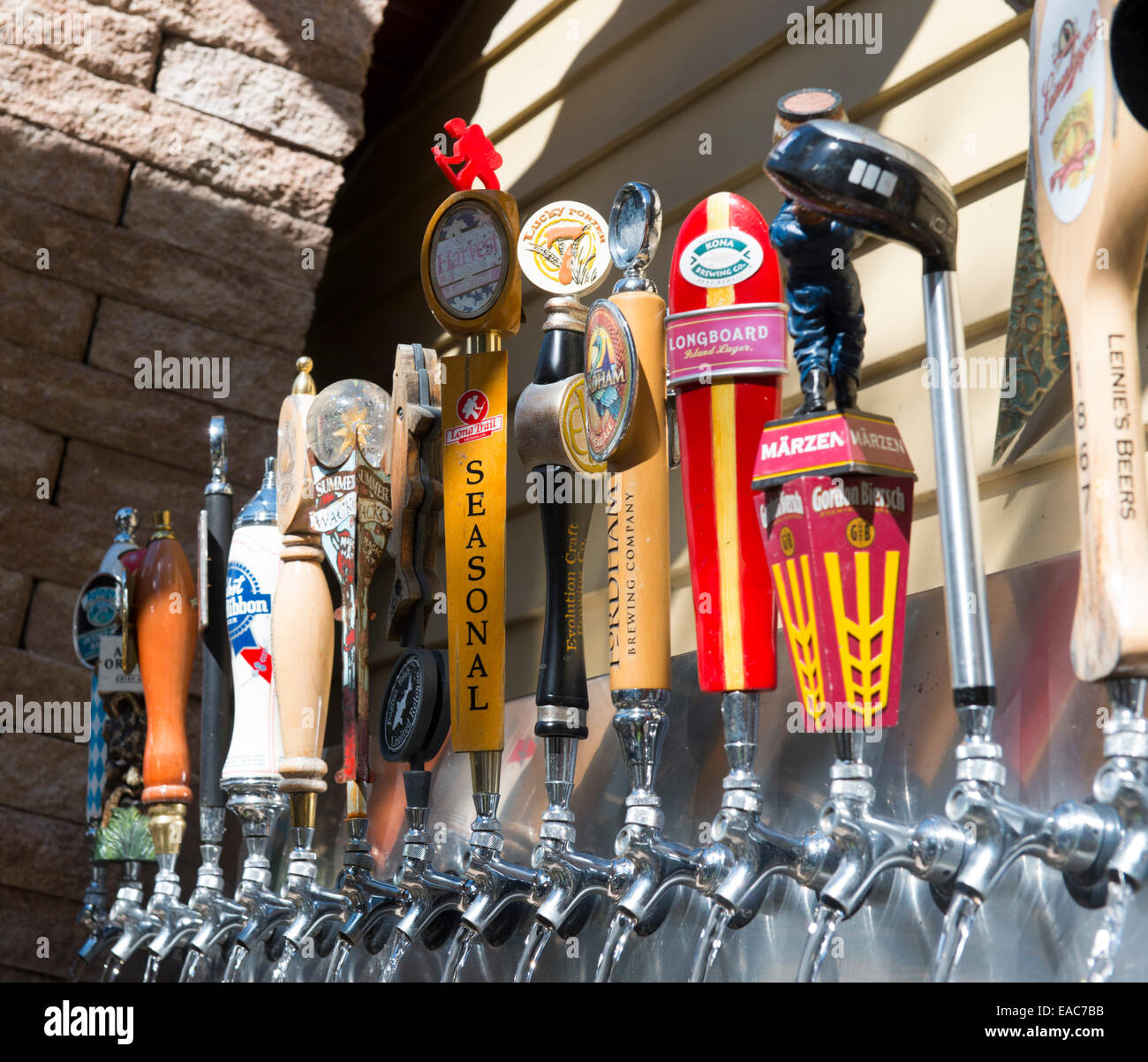 A Beer Tap Fountain in the Courtyard of Ava's Pizzeria in Saint ...