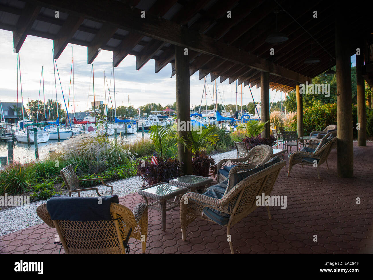 Knapps Narrows Marina and Inn, Tilghman Island Maryland USA Stock Photo ...