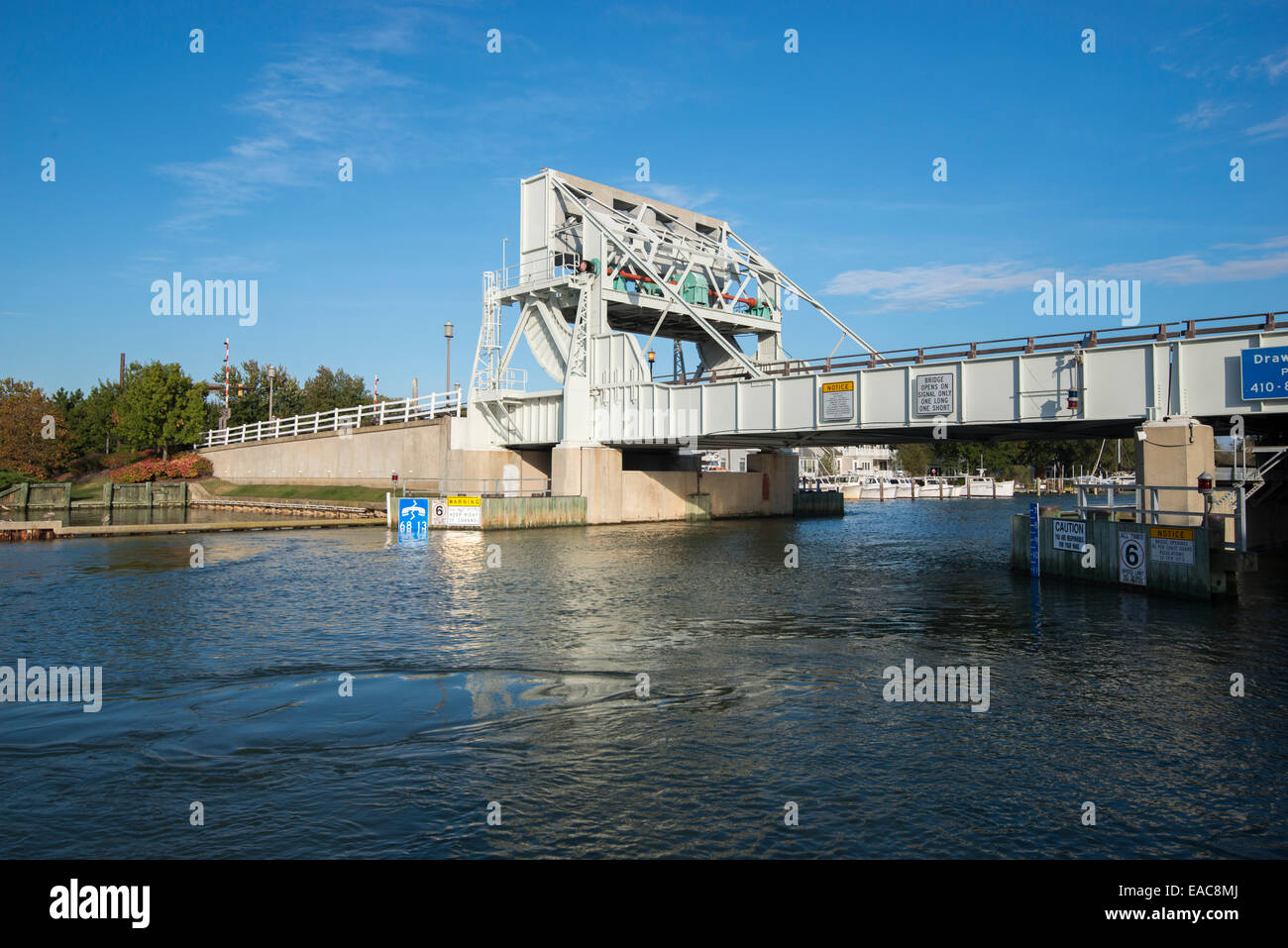 Drawbridge over Knapps Narrows to Tilghman Island in Talbot County ...