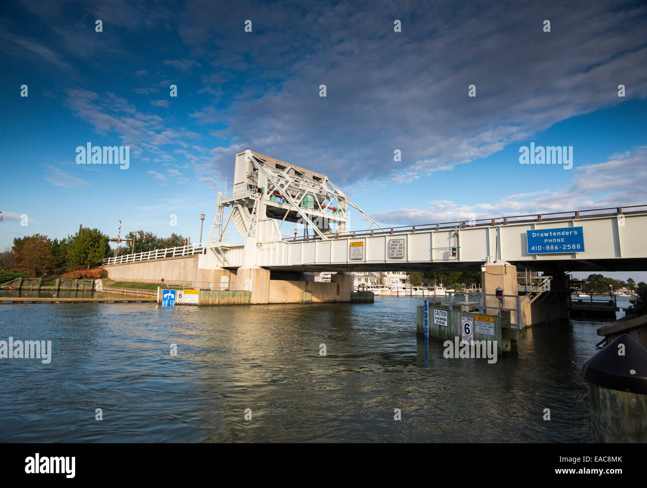 Drawbridge over Knapps Narrows to Tilghman Island in Talbot County ...