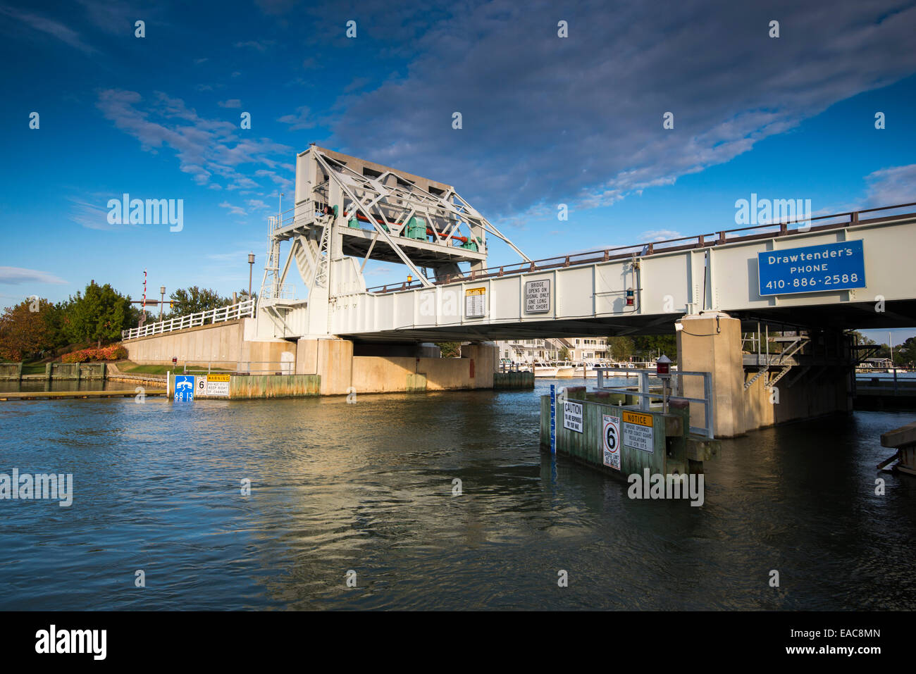 Drawbridge over Knapps Narrows to Tilghman Island in Talbot County ...