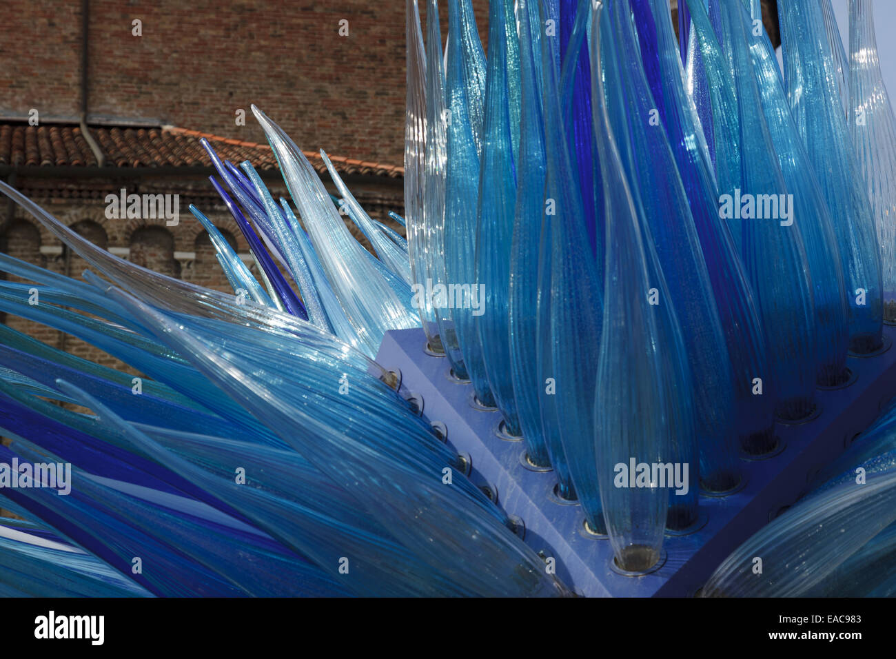 blue glass sculpture on Murano Stock Photo - Alamy