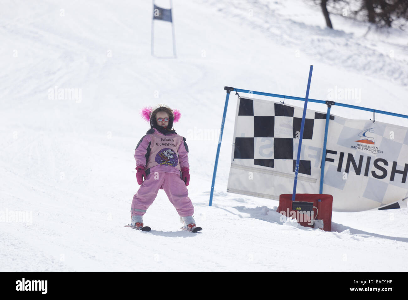 Snow skiing finish line hi-res stock photography and images - Alamy