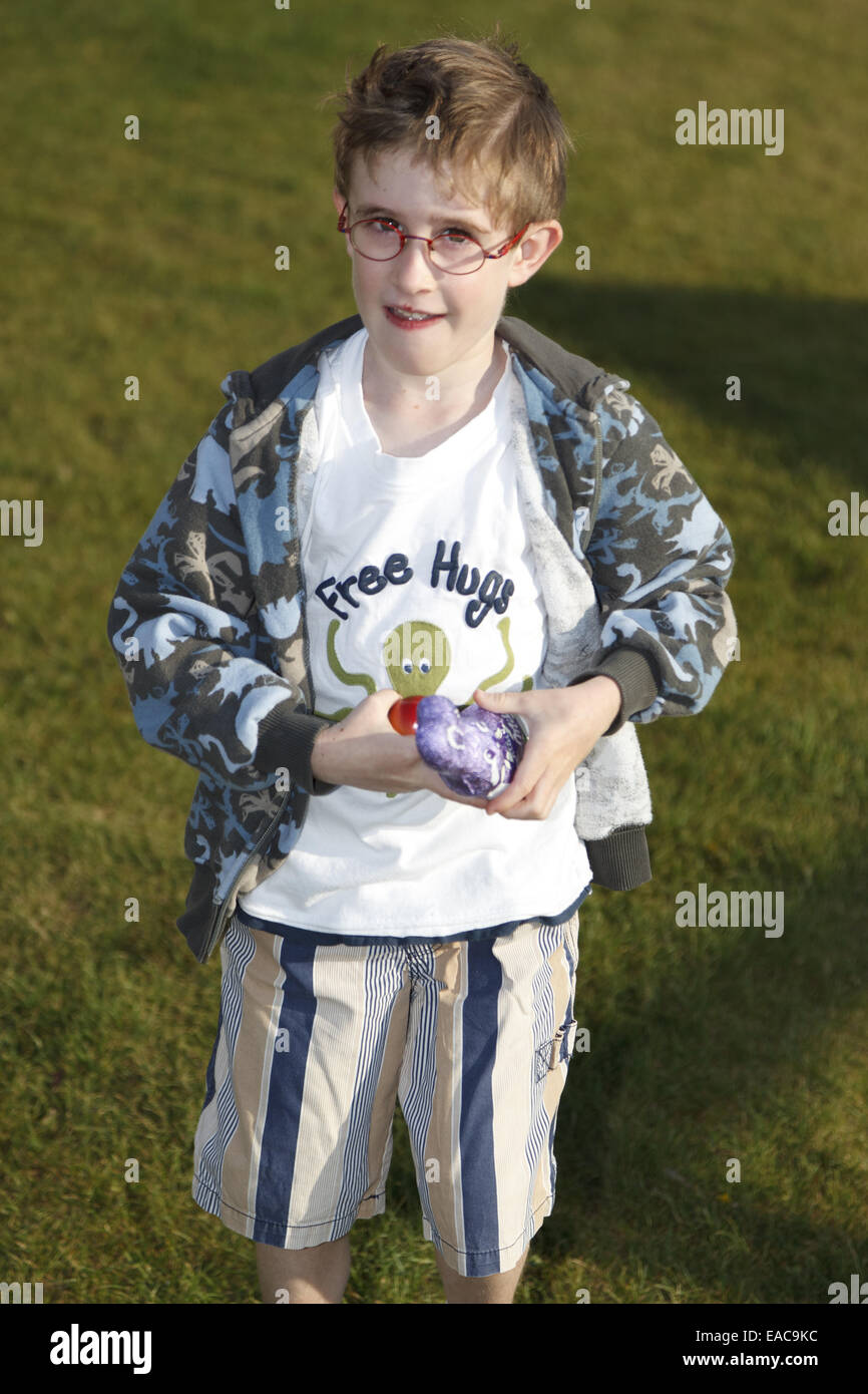 boy with present Stock Photo - Alamy